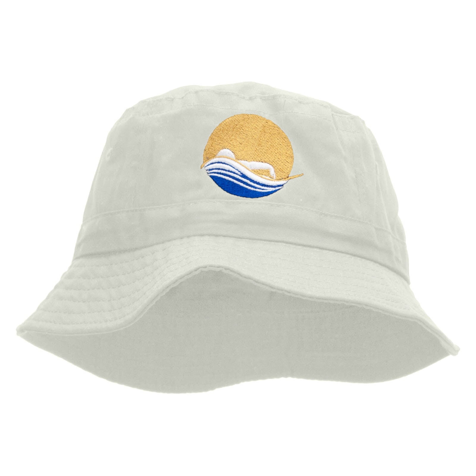 Swimming Pool Embroidered Bucket Hat - White OSFM - Walmart.com