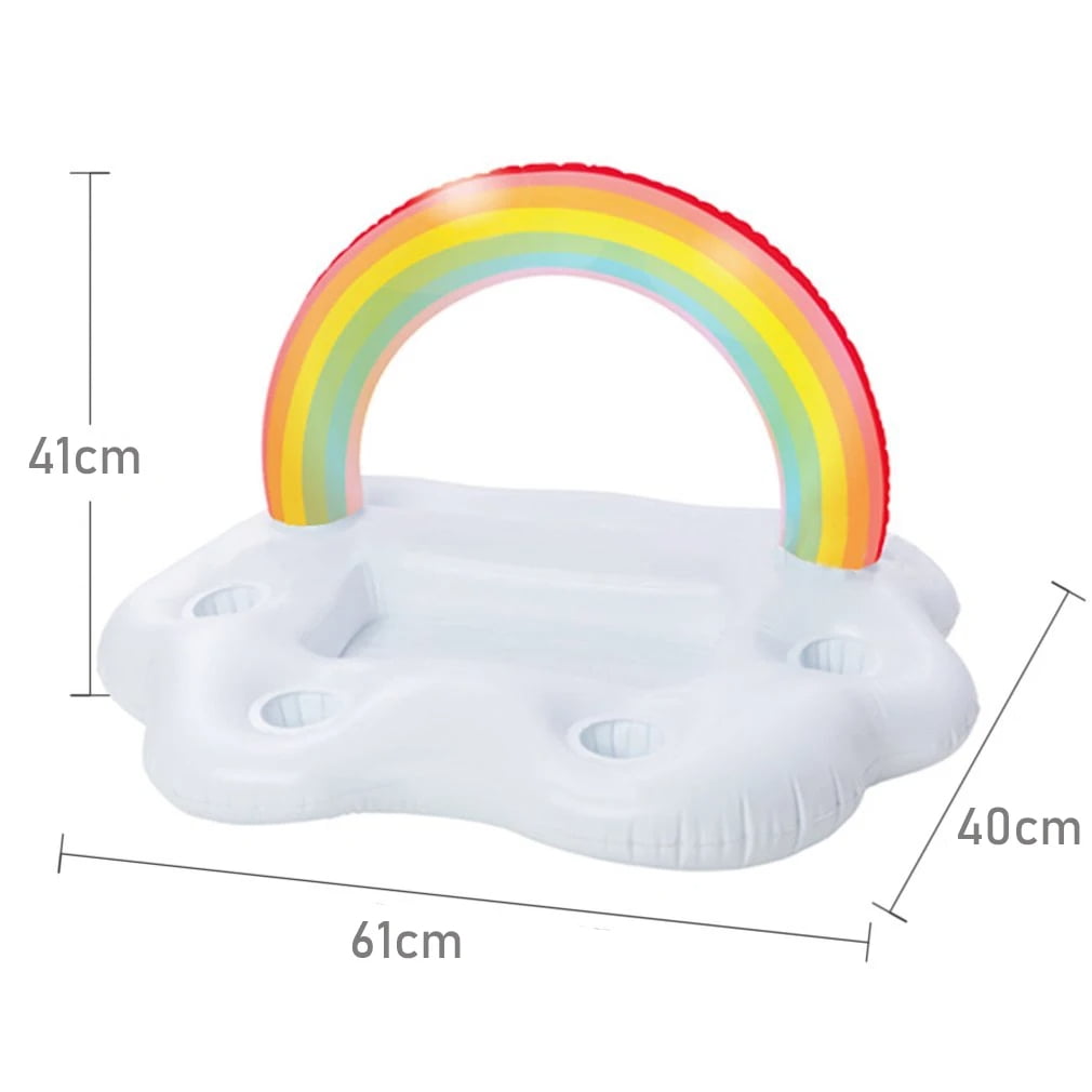Swimming Pool Floating Table Summer Party Water Bucket Rainbow Cloud ...