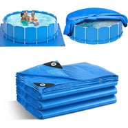 Heavy Duty Round Pool Liner 8ft-14ft - Puncture-Resistant Ground Tarp ...