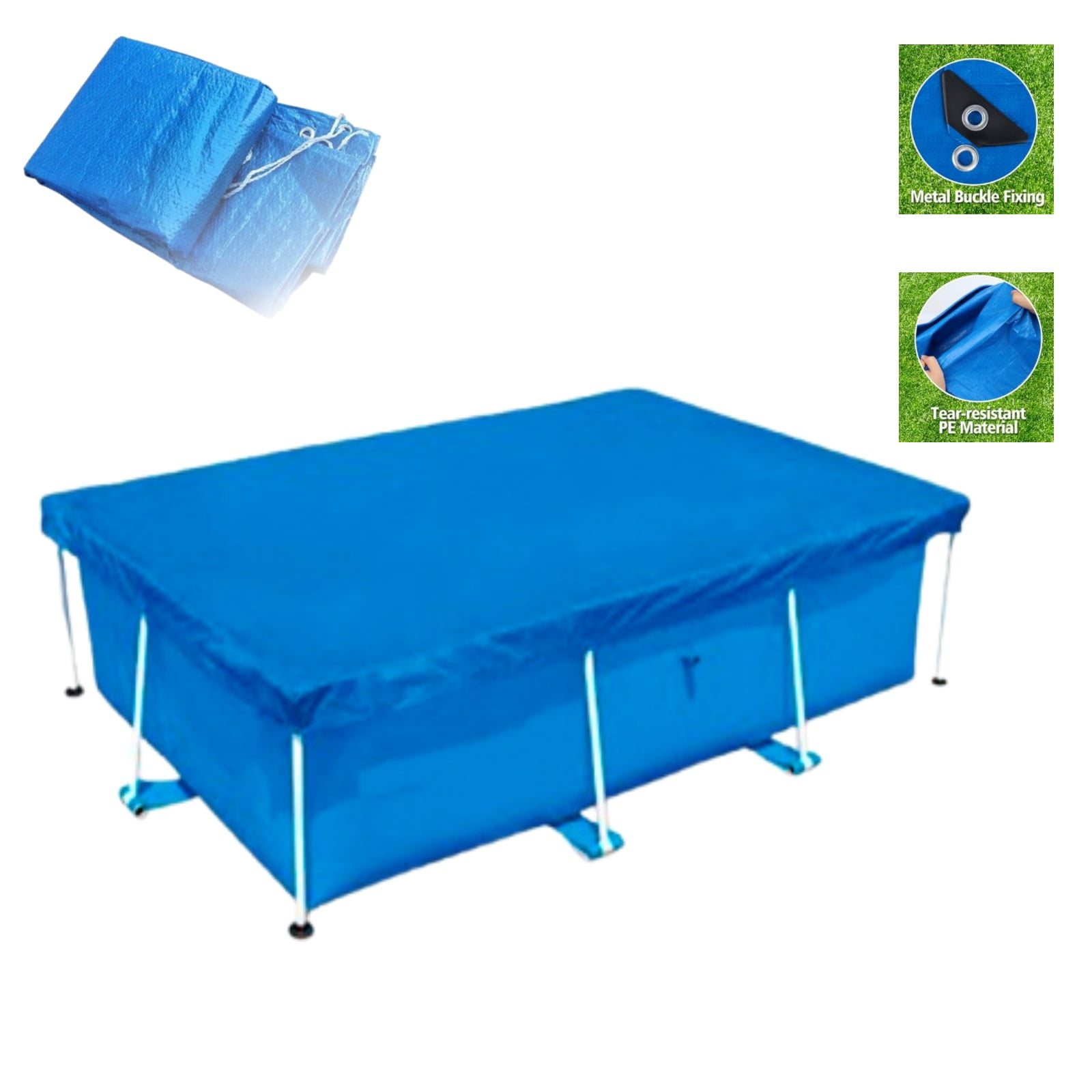 Swimming Pool Ground Cloths- Rectangular Waterproof PE Swimming Pool ...