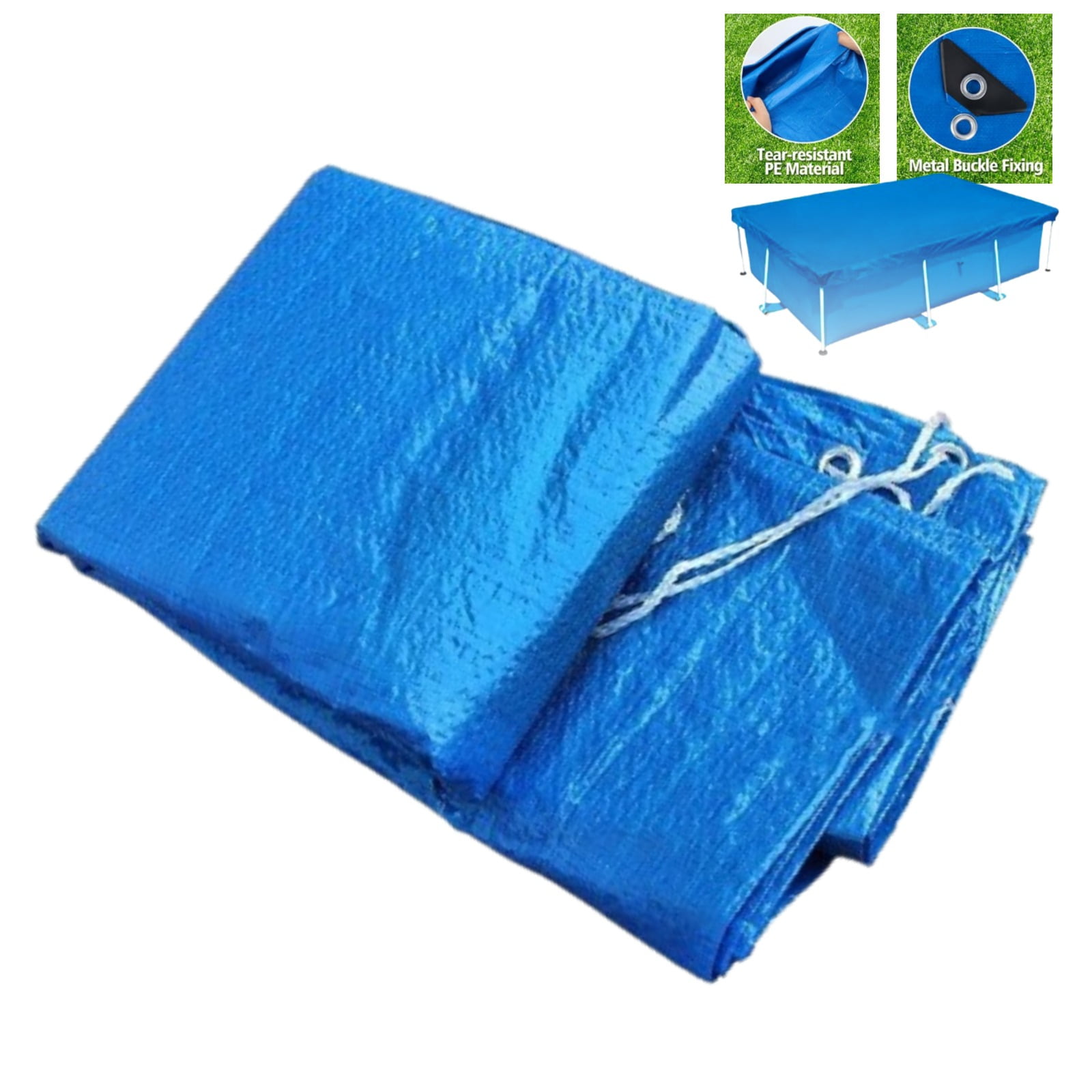 Swimming Pool Ground Cloths- Rectangular Waterproof PE Swimming Pool ...