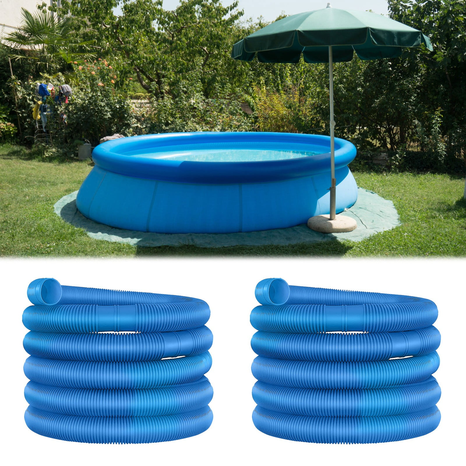 Swimming Pool Hoses for Above Ground Pools, 248" Long Replacement Pool ...
