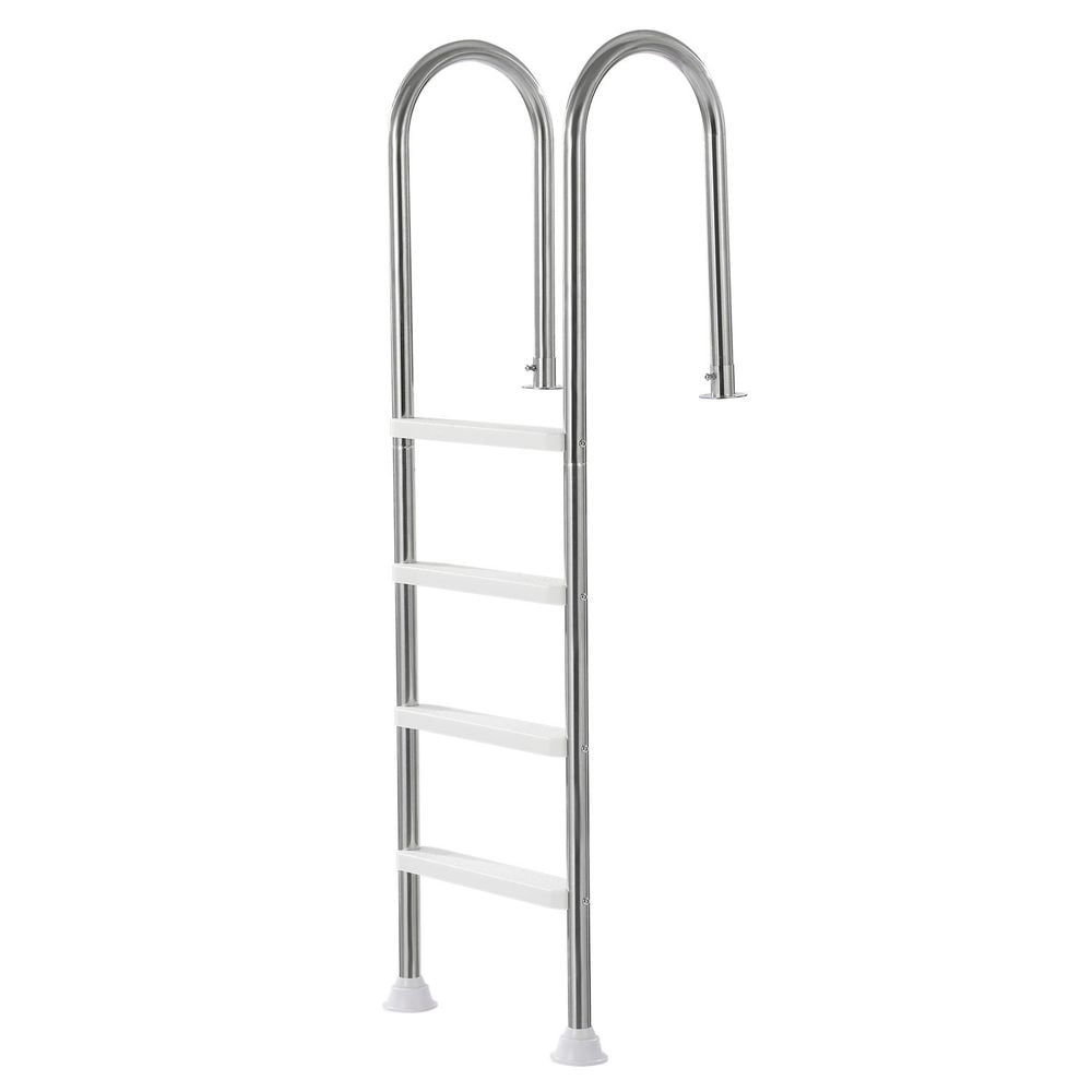 Swimming Pool Ladder, 4-Step Double Handrails Stairs with Non-slip ...