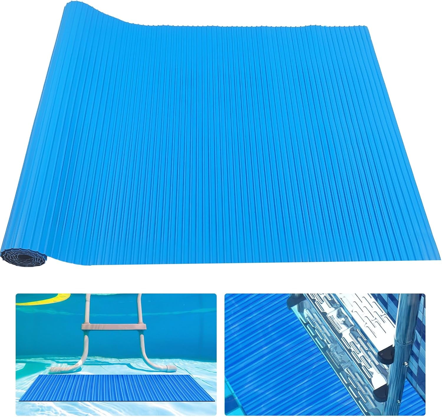 Swimming Pool Ladder Mat, 15.7 x 35.6 Inch Pool Protective Pad Step ...