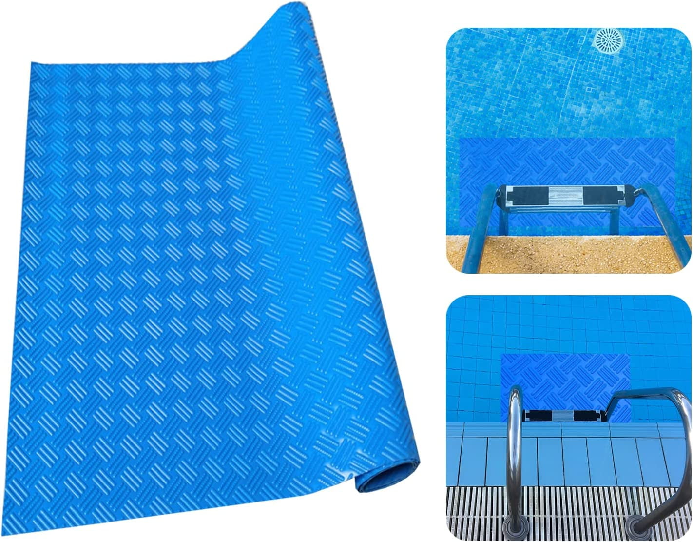 Swimming Pool Ladder Mat, Medium 9"x35.4" Protective Pool Ladder Pad ...