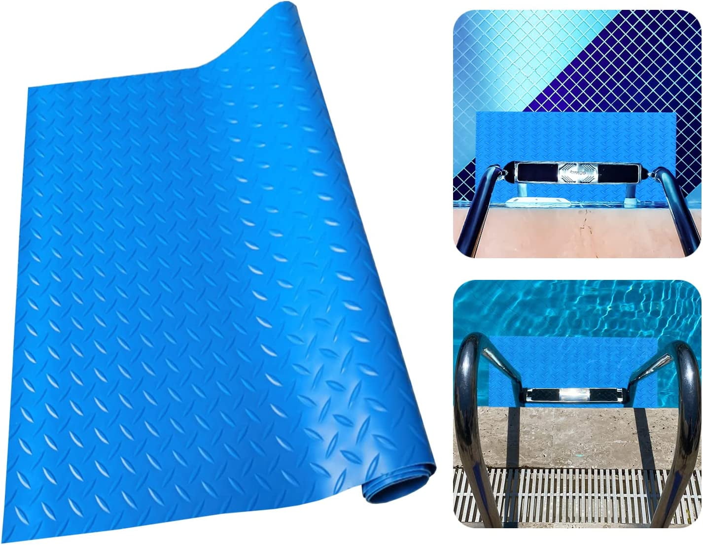 Swimming Pool Ladder Mat, Medium 9"x35.4" Protective Pool Ladder Pad ...