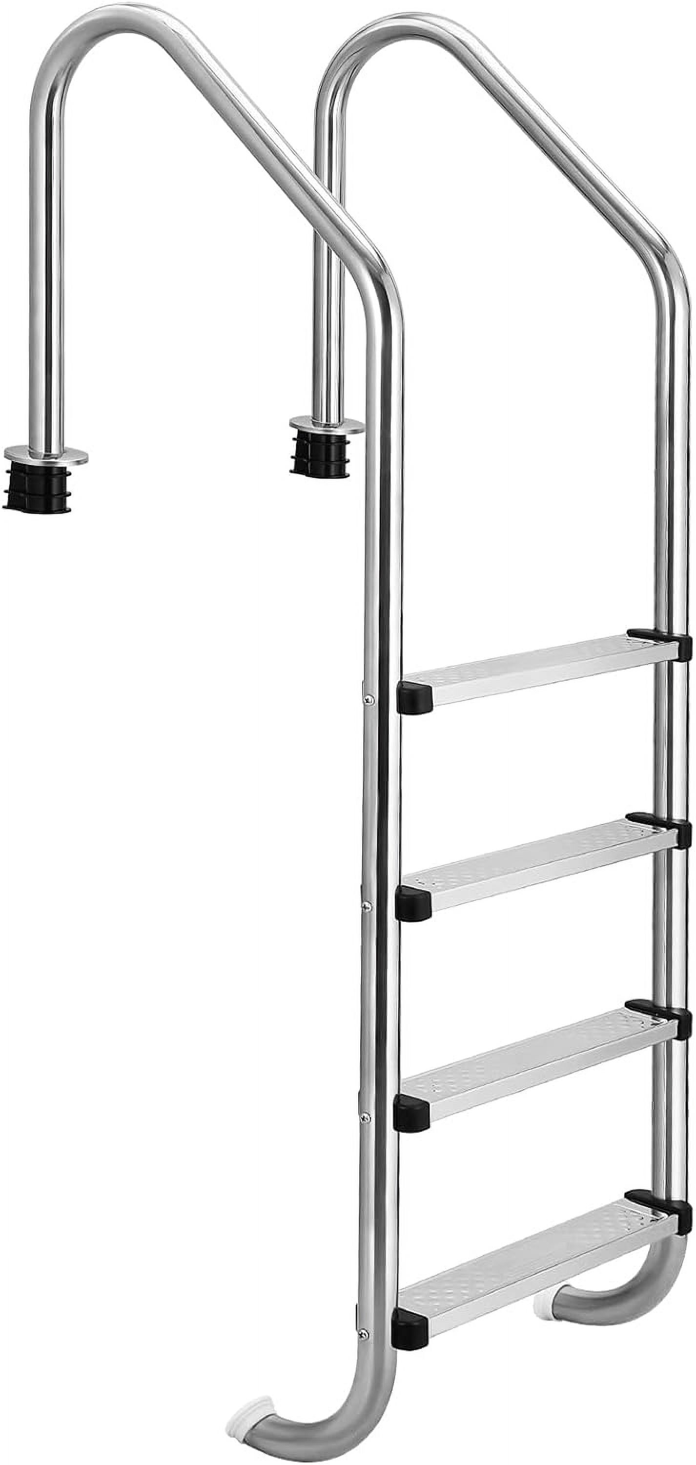 Swimming Pool Ladder, Stainless Steel Pool Steps for Inground Pools, 4 ...
