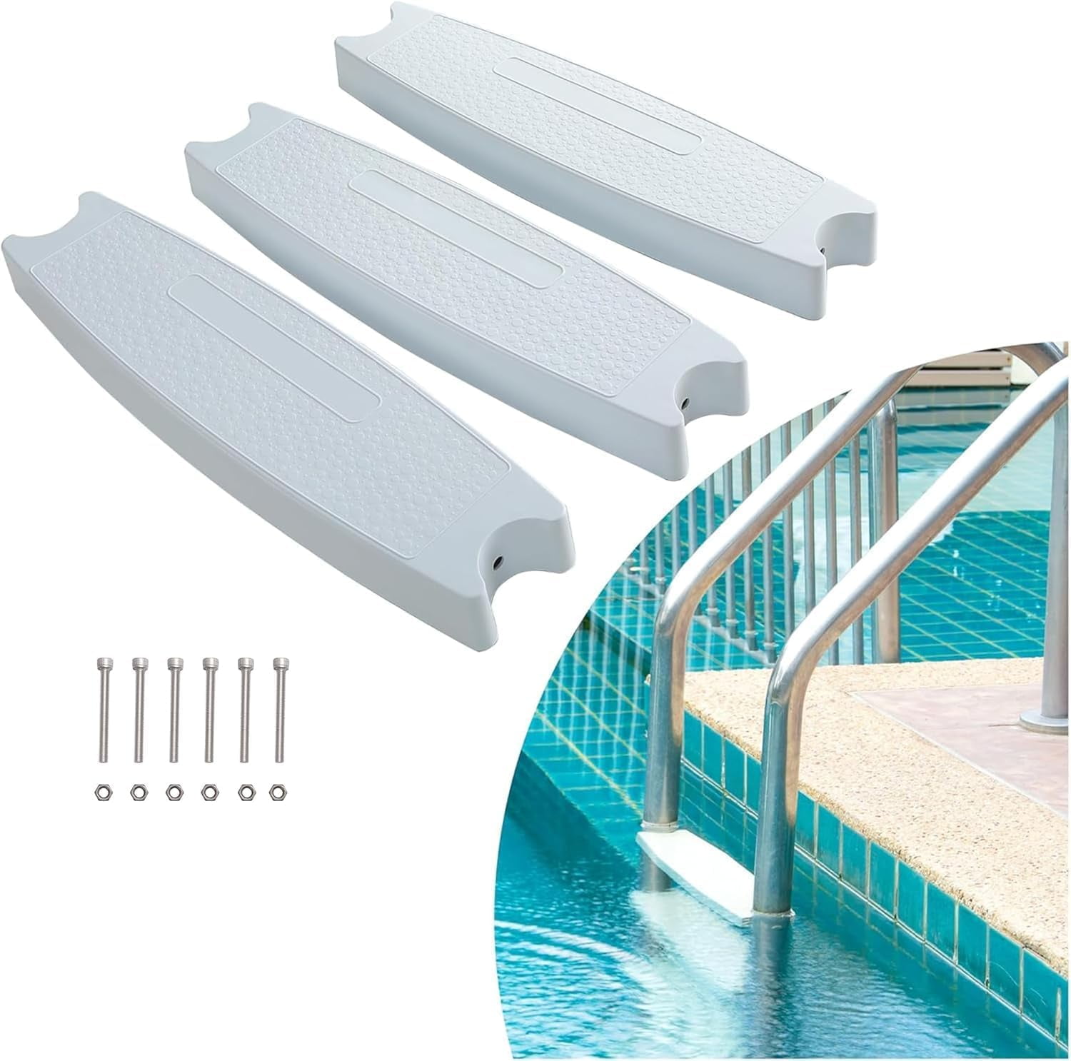 Swimming Pool Ladder Steps Molded Plastic Rung Step Pedal Accessory ...