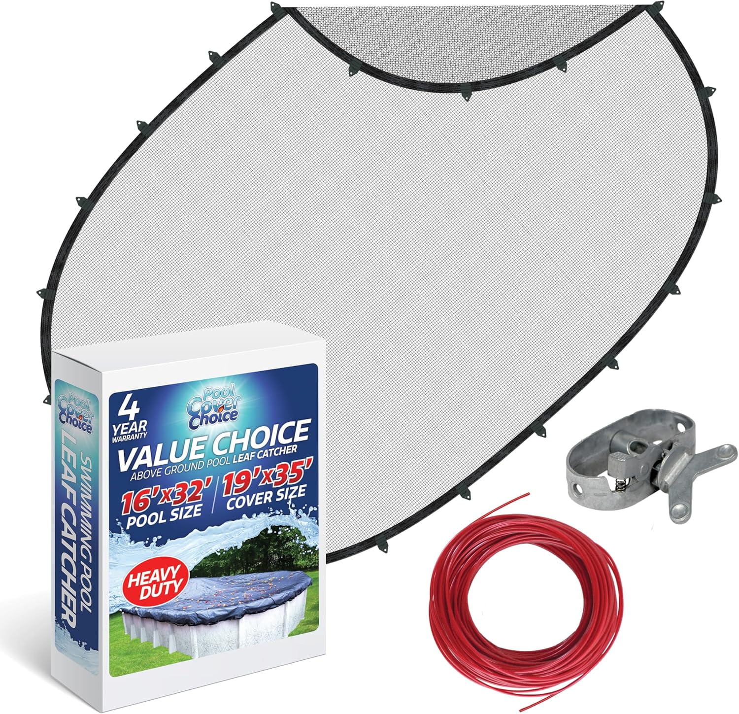 Swimming Pool Leaf Catcher Net Cover for 16 ft x 32 ft Aboveground Oval ...