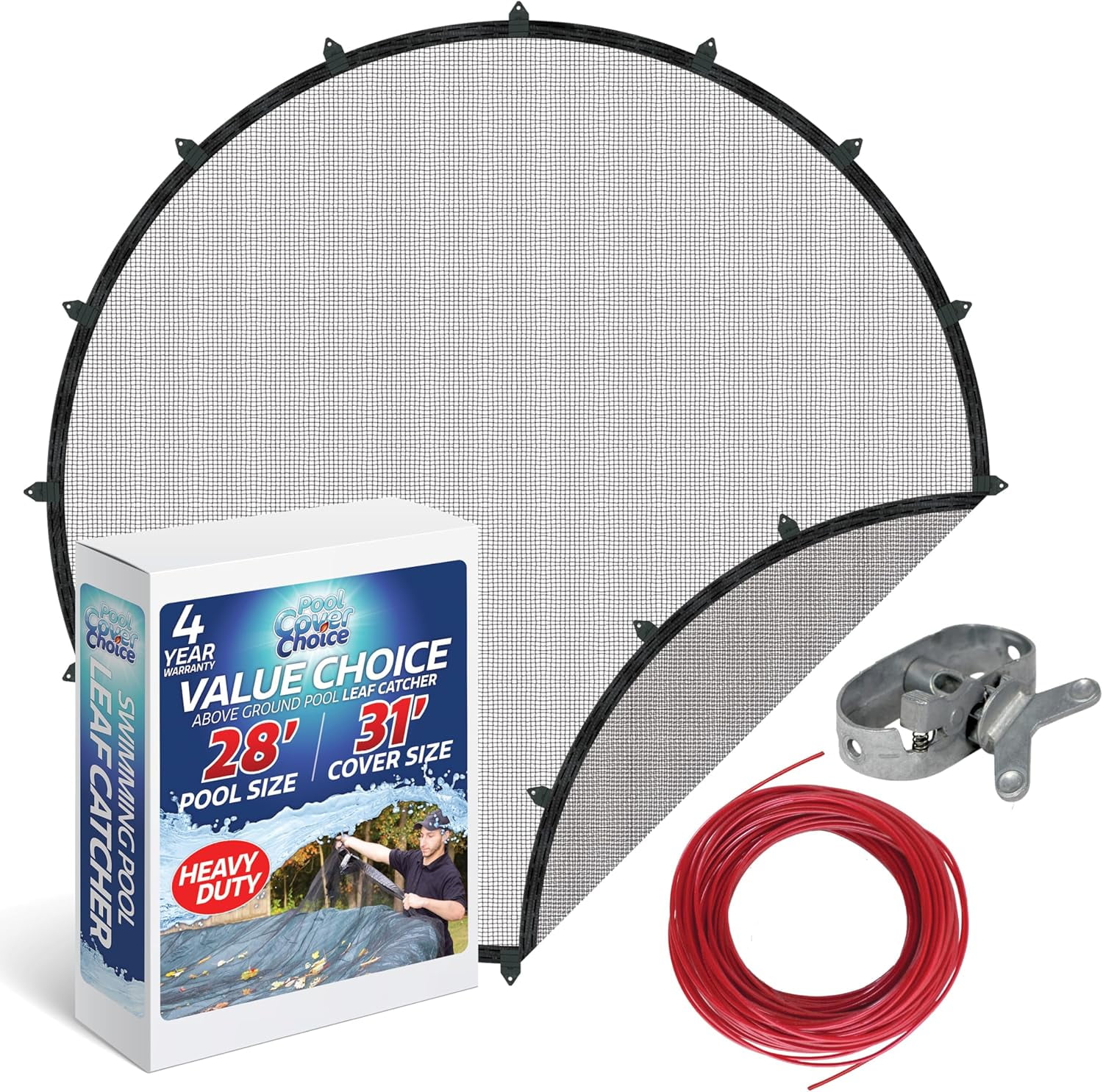 Swimming Pool Leaf Catcher Net Cover for 15 ft Aboveground Round Pool ...