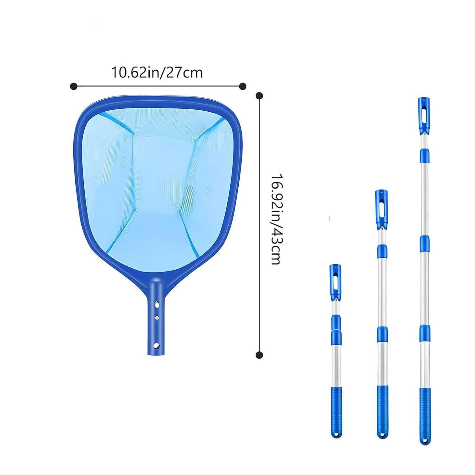 Swimming Pool Leaf Skimmer Net, Larger Capacity Pool Nets for Cleaning ...