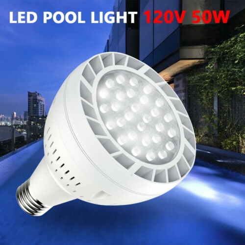 Swimming Pool Led Light Bulb White 120V 50W 90-1001m/W 6000K ...