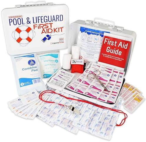 Swimming Pool & Lifeguard First Aid Kit - Sturdy Water-Resistant ...