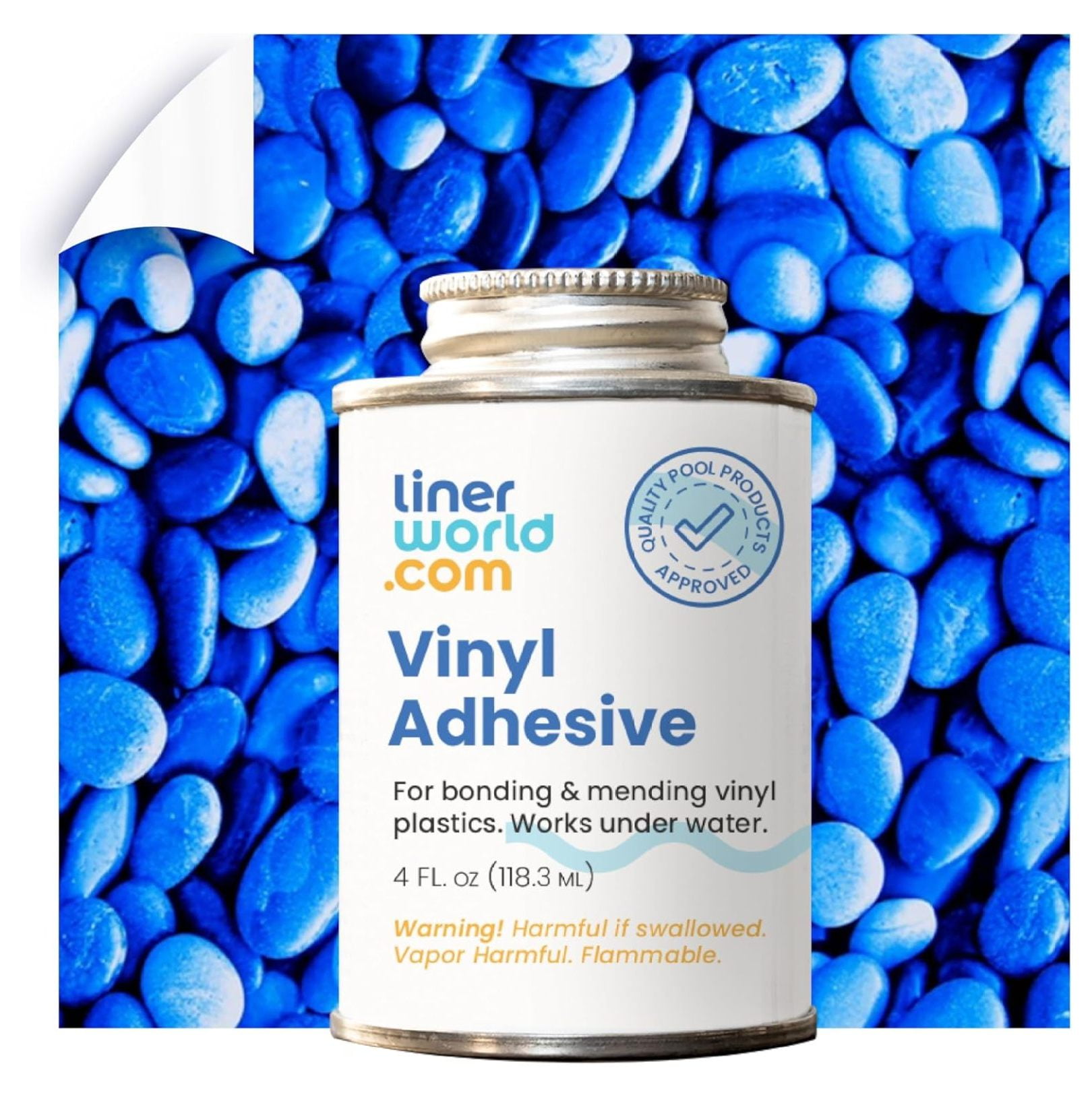 Swimming Pool Liner Patch Repair Kit with Extra Large 2'x2' Liner ...