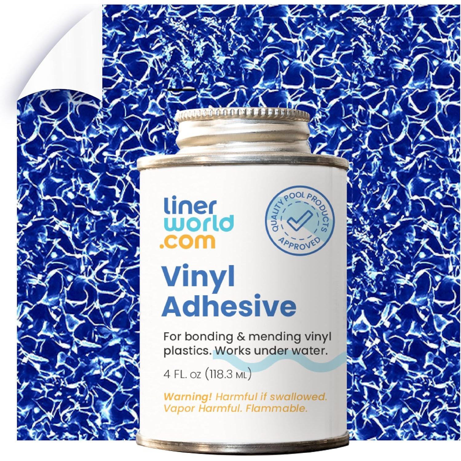 Swimming Pool Liner Patch Repair Kit with Extra Large 2'x2' Liner ...