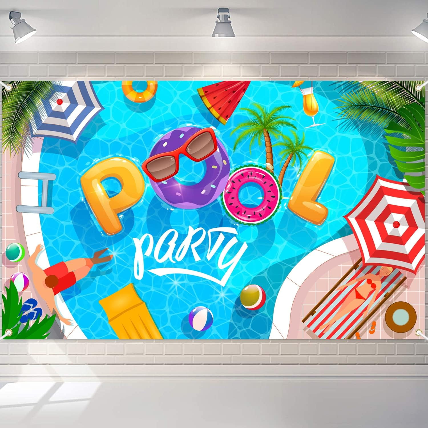 Swimming Pool Party Banner Pool Party Backdrop for Pool Party ...
