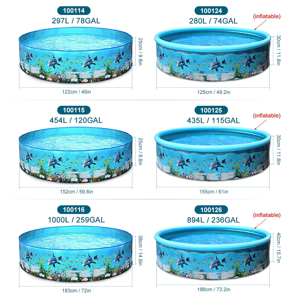 Swimming Pool,Portable Inflation-free P P Round Pool Babies Pool Pool ...