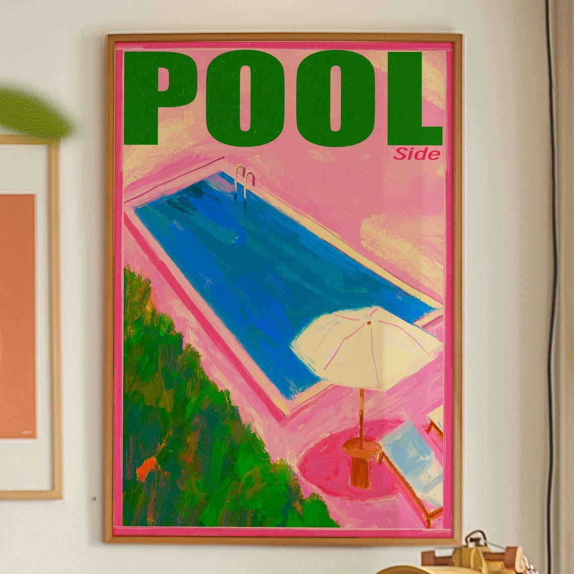 Swimming Pool Poster, Kitsch Aesthetic Art, Preppy Poster, Pool Poster ...