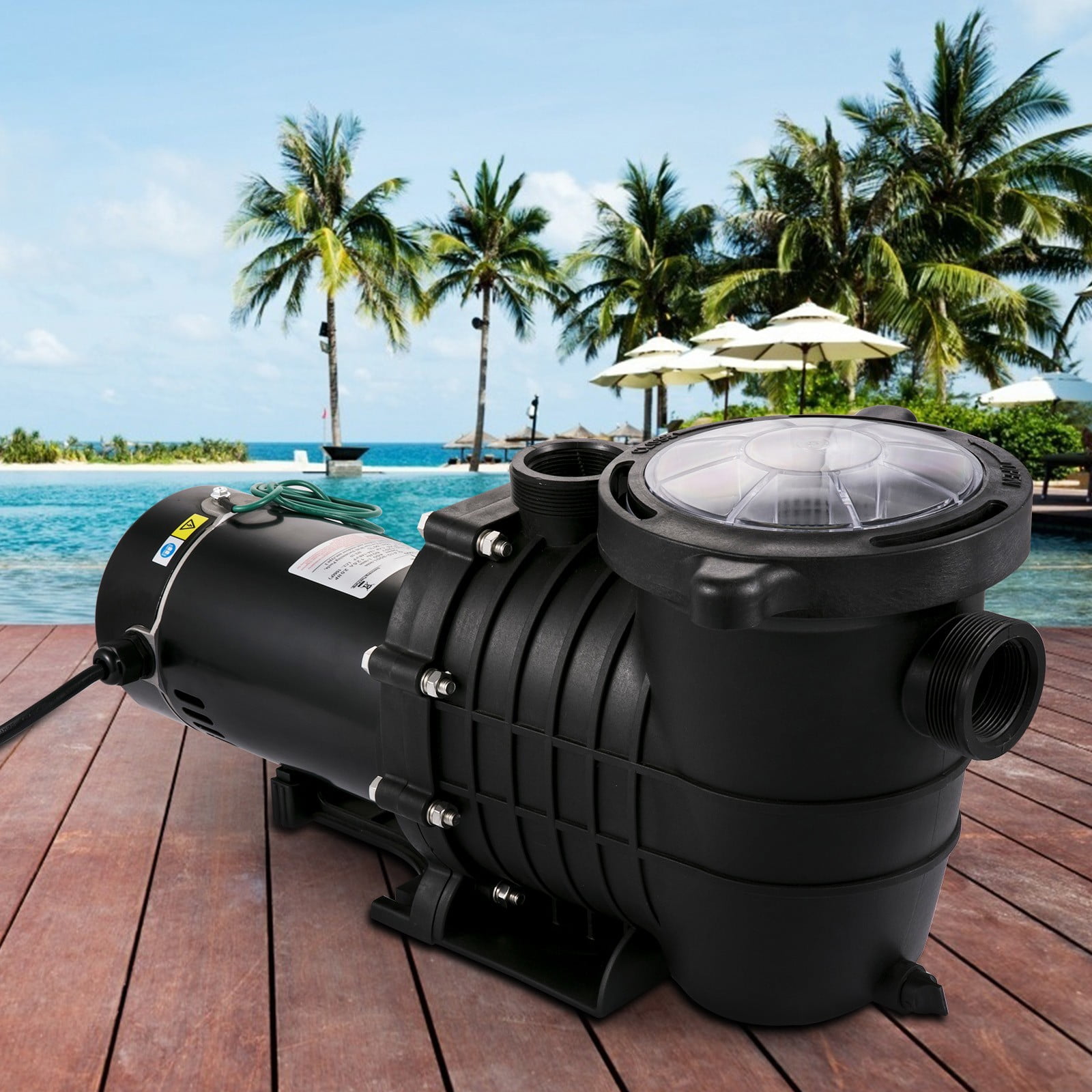 Swimming Pool Pump 1HP Pool Pump 110/220V 5544GPH Above Ground Strainer ...