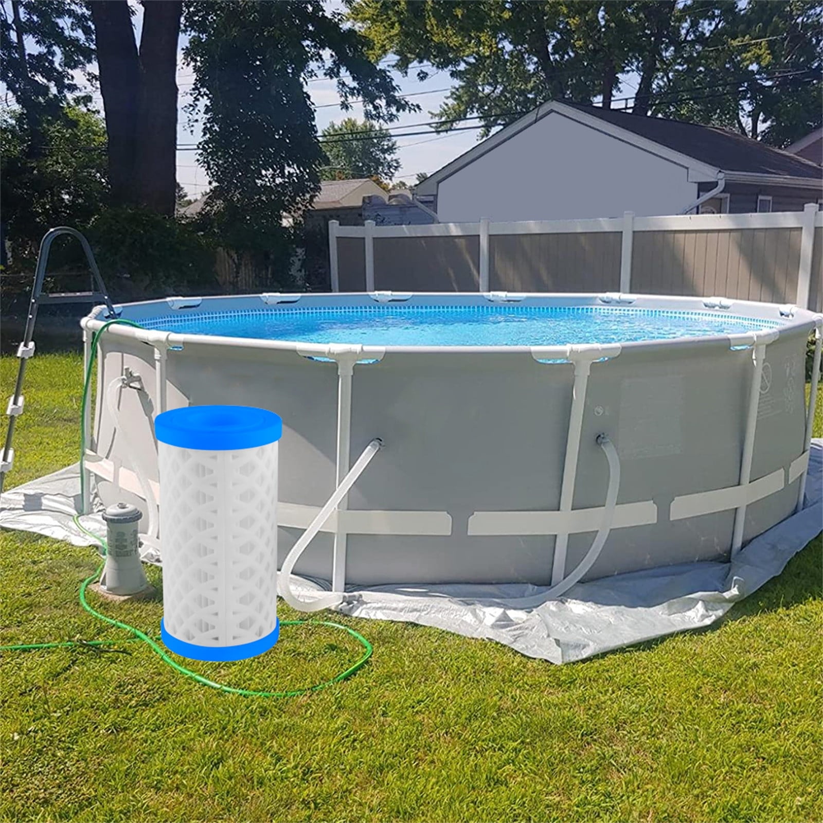 Swimming Pool Pump Filter，Resusable Pool Filter Cartridge，Detachable Type B Filter，PVC Cover ...