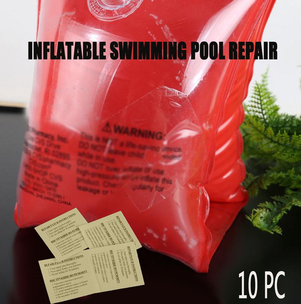 Swimming Pool Repair Patch Kit - 10PC Clear Polyurethane Adhesive Tape ...