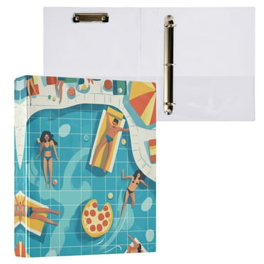 Colorful Floral Landscape 3 Ring Hardcover Binders 1.5in Round Rings ...