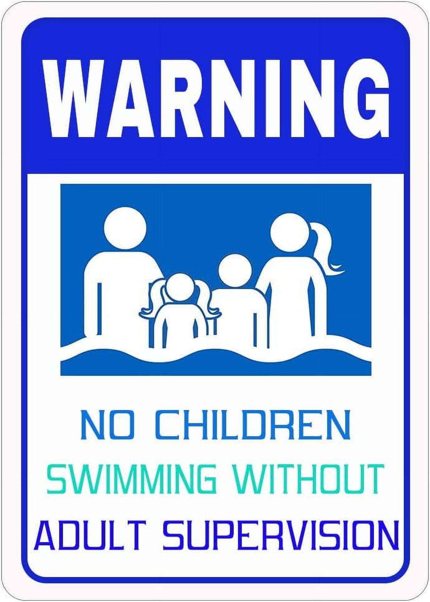 Swimming Pool Signs,Adult Supervision Pool Sign 12" x 8" Aluminum Metal ...
