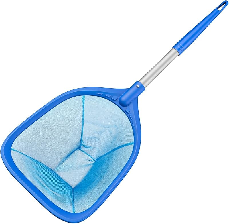 Swimming Pool Skimmer Net 26.8 inches, Leaf Rake Net with Fine Aluminum ...