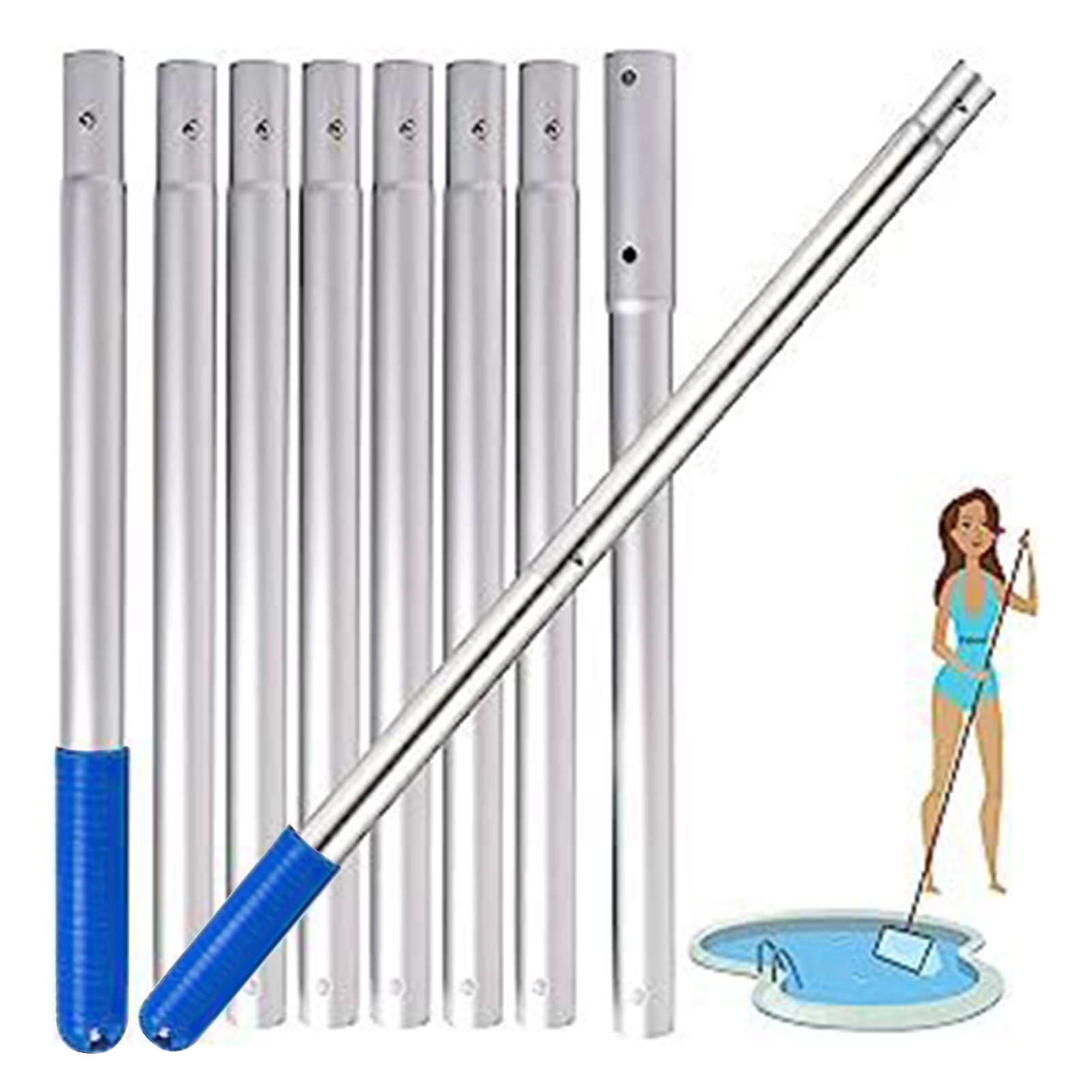 Swimming Pool Skimmer Net Pole Replacement Rustproof Corrosion ...