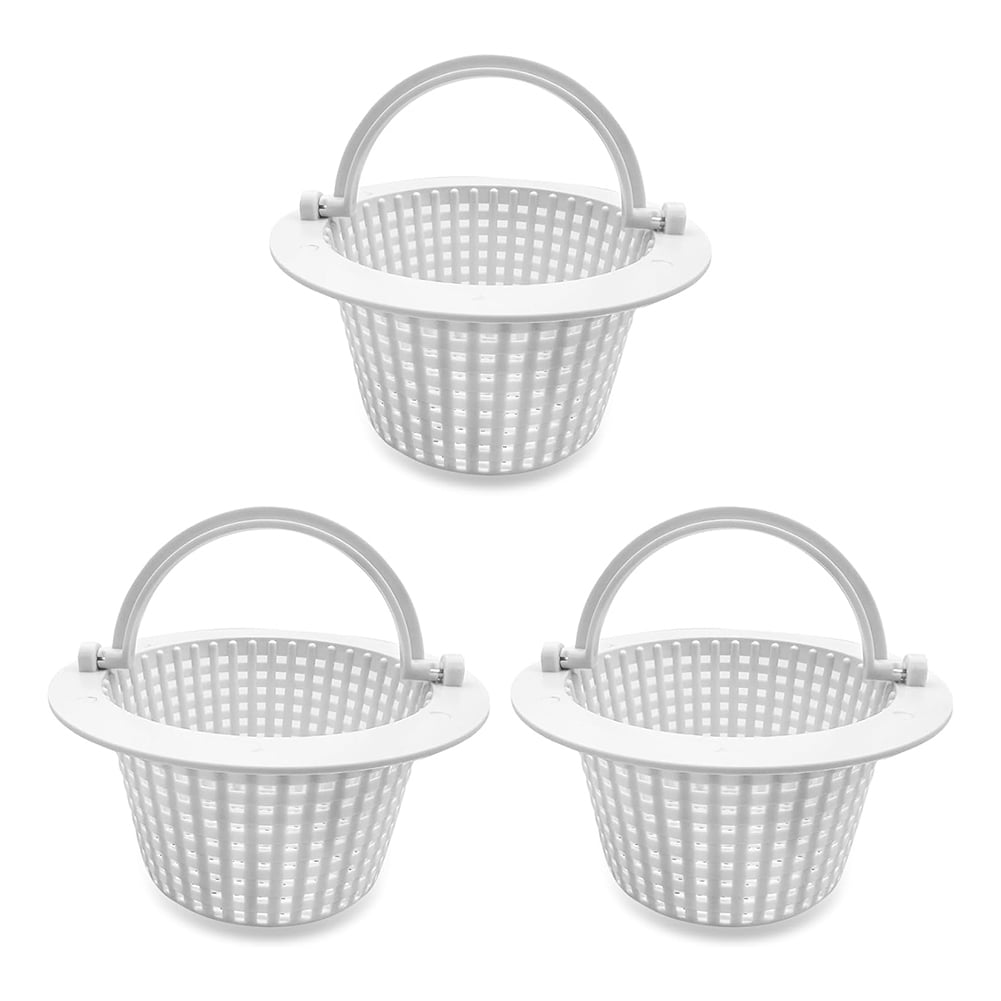 Swimming Pool Skimmer Replacement Basket with Handle, 3Pack - Above ...