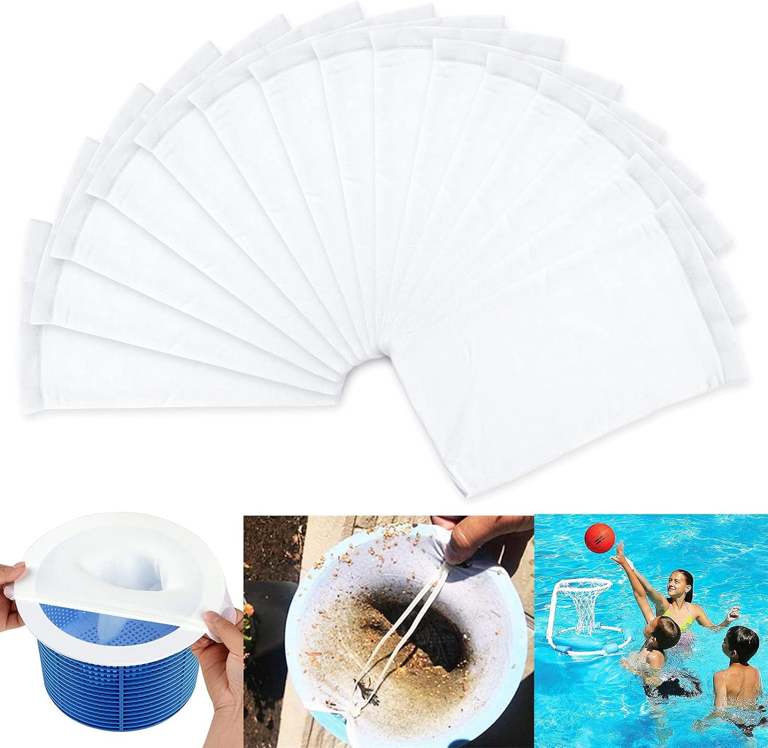 Swimming Pool Skimmer Socks, 15 Pieces Pool Skimmer Socks, Skimmer ...