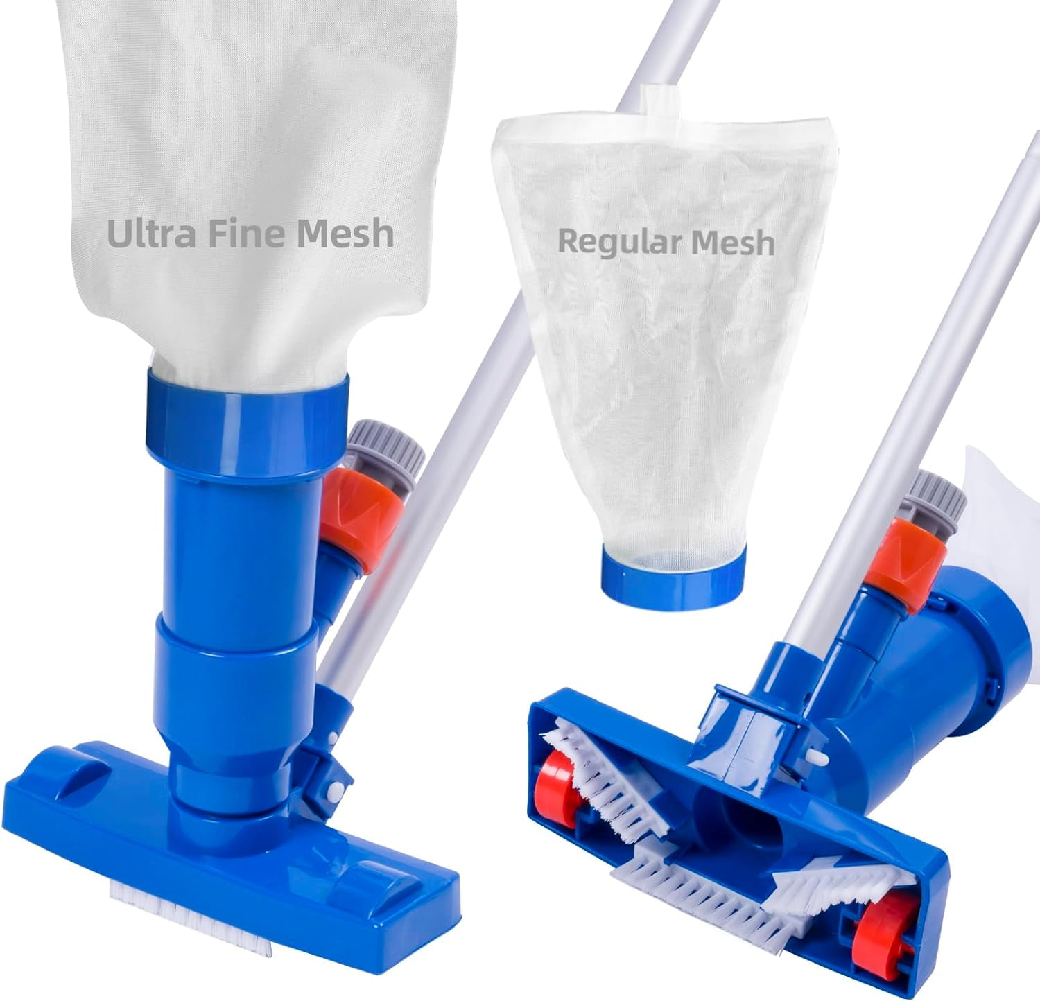 Swimming Pool Spa Jet Vacuum Cleaner with Brush & Pole,for Above Ground ...