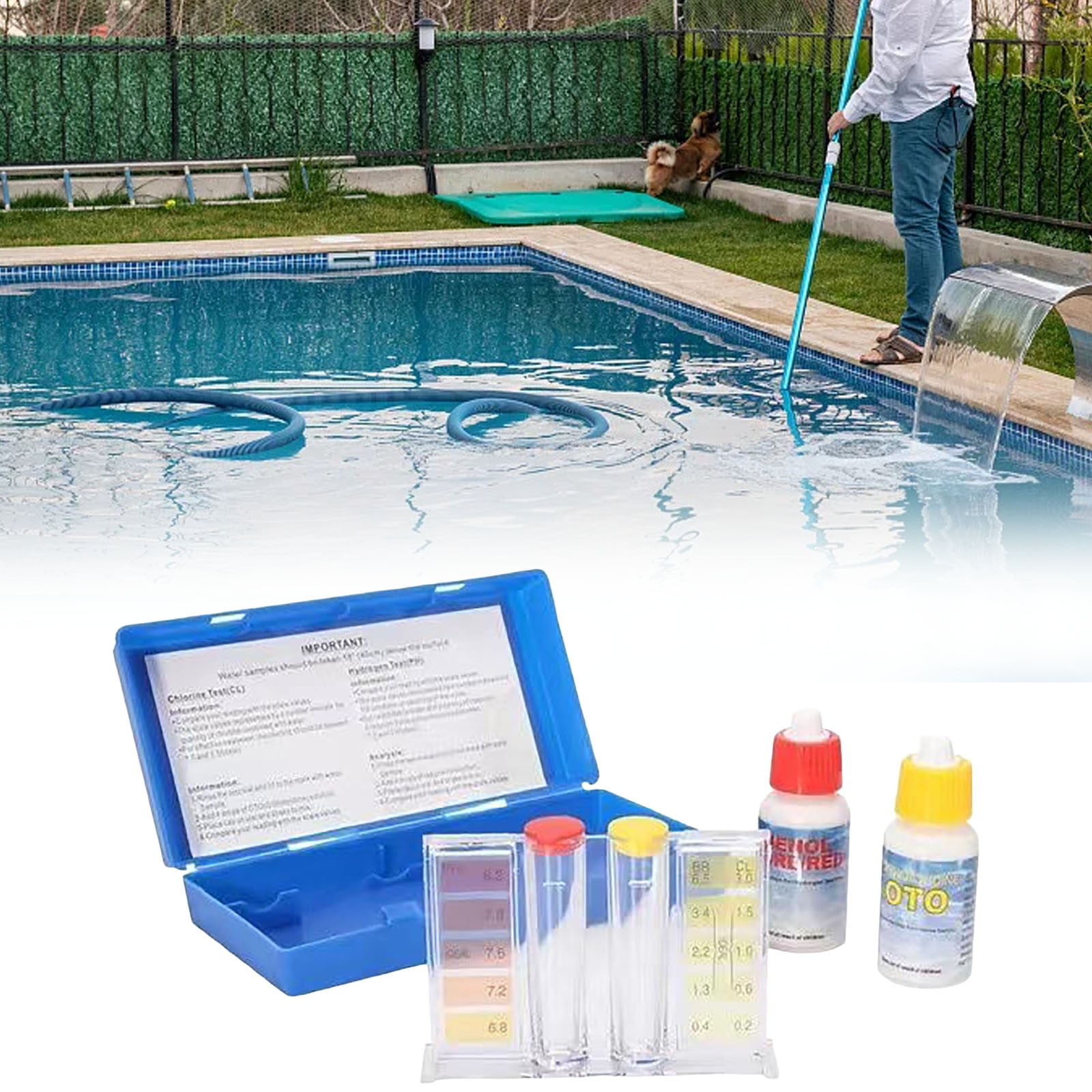 Swimming Pool & Spa Test Kit Tests Water For PH And OTO And Red Test ...