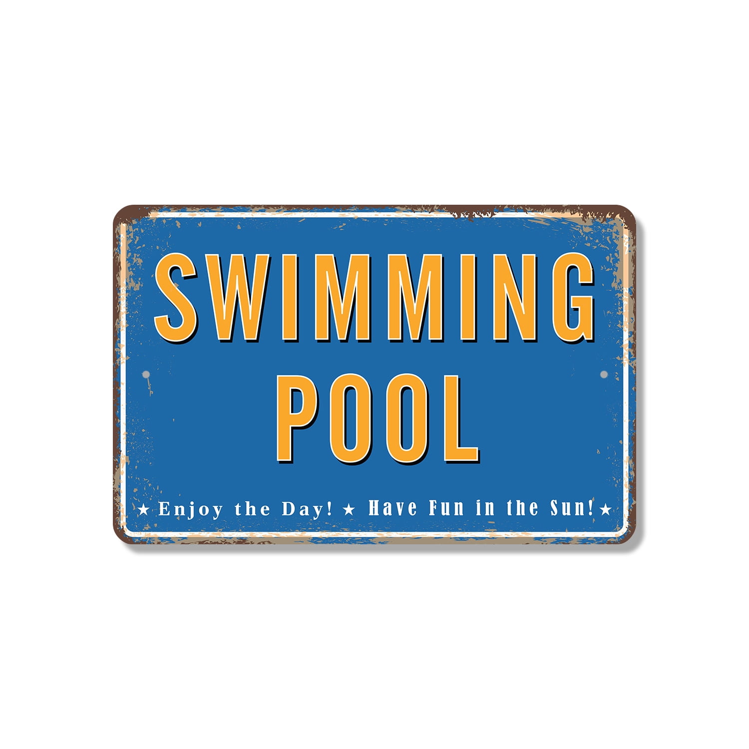 Swimming Pool Street 10 Inch x 14 Inch Novelty Plastic Sign Cannonballs ...