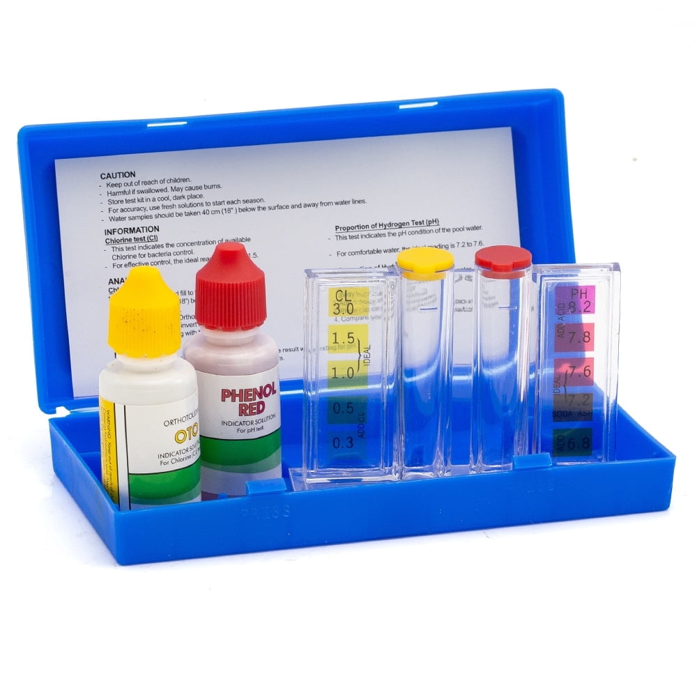 Swimming Pool Swimming Pool Water Testing Kit For Chlorine And Ph For ...