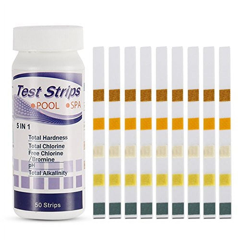 50 PCS Swimming Pool Test Strips for Spa PH Test Chlorine Bromine ...