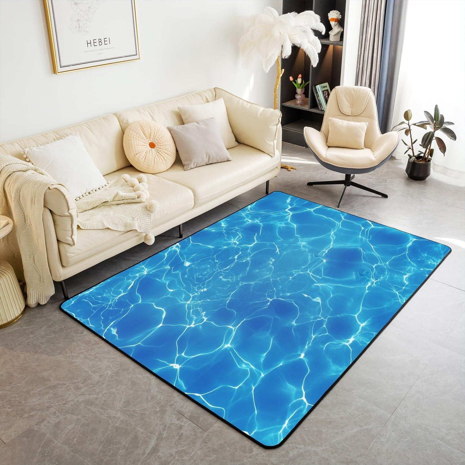 Swimming Pool Ultra Soft Rugs,Modern Fashion Swim Sports Game Non-Slip ...