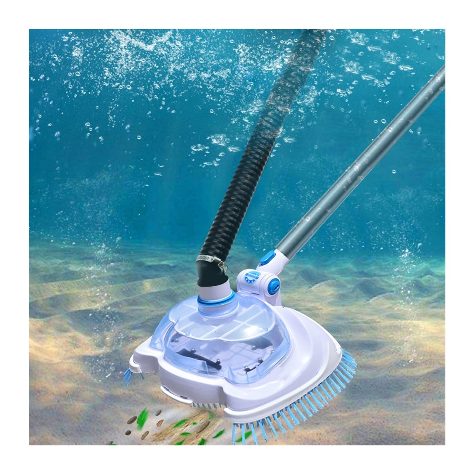 Swimming Pool Vacuum Head Brush Cleaner Transparent Manual Floating ...