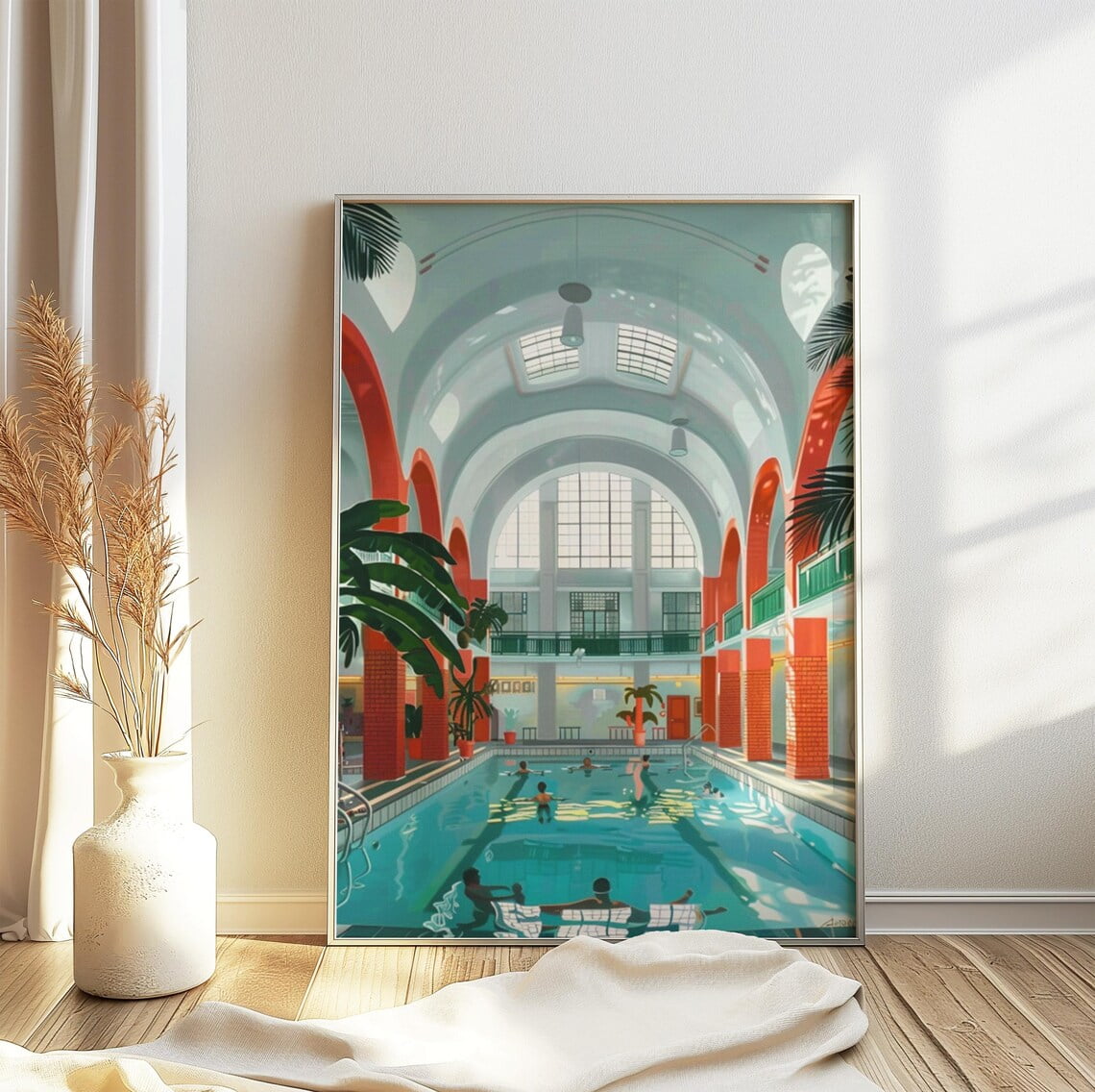 Swimming Pool Wall Art, London Print, Swimming Art Print, Swimming ...