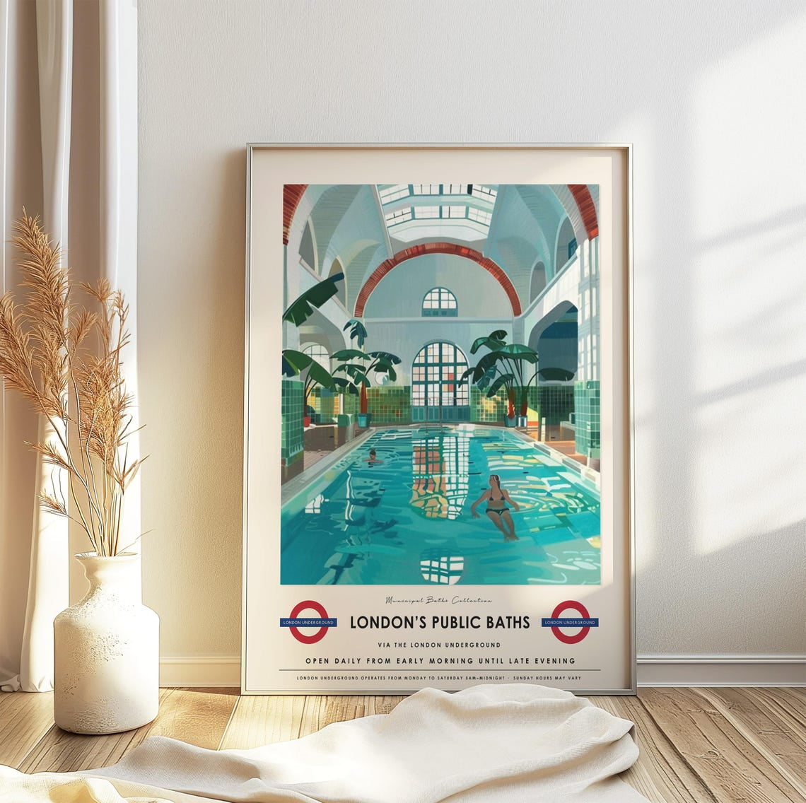 Swimming Pool Wall Art, London Print, Swimming Art Print, Swimming ...
