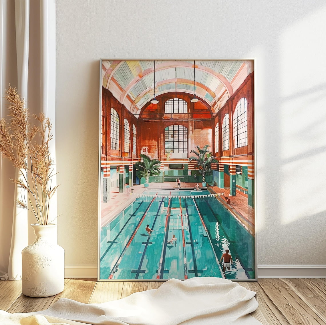 Swimming Pool Wall Art, London Print, Swimming Art Print, Swimming ...