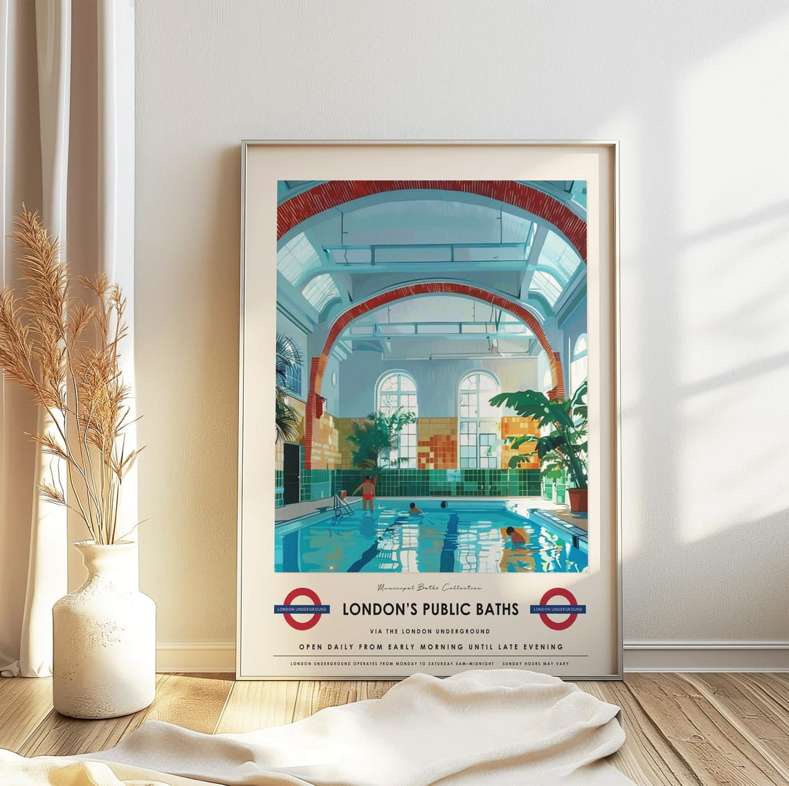 Swimming Pool Wall Art, London Print, Swimming Art Print, Swimming ...