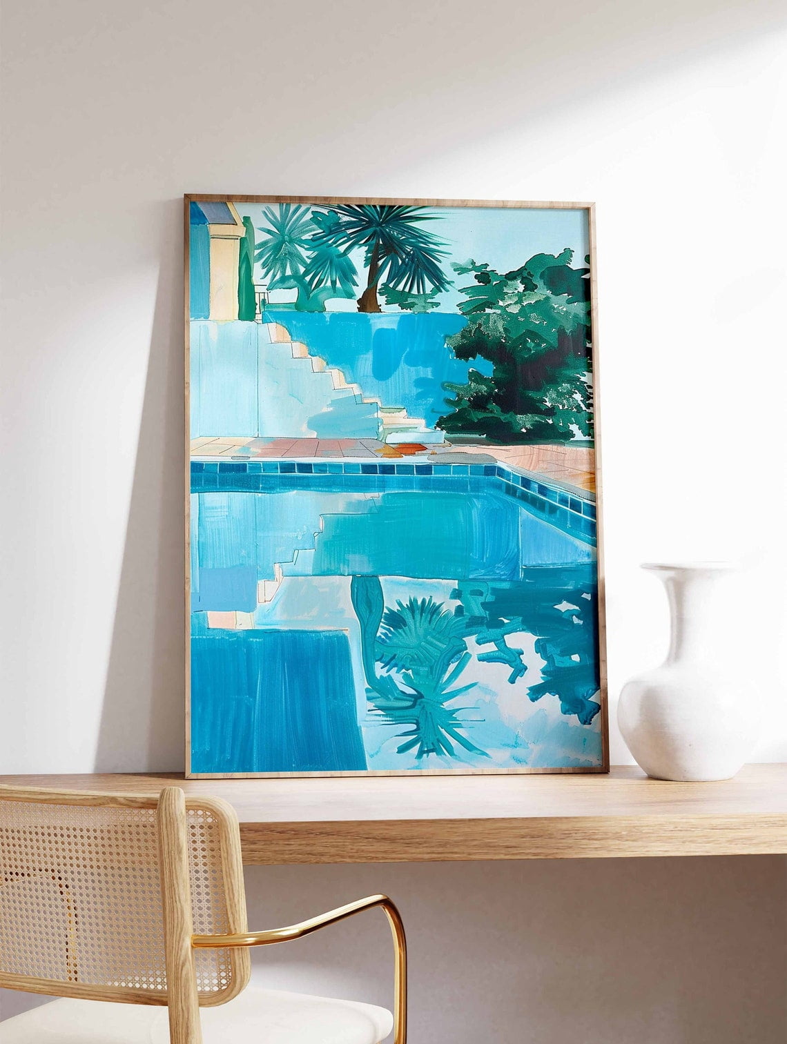 Swimming Pool Wall Art, Swimming Art Print, Swimming Poster, Blue Art ...