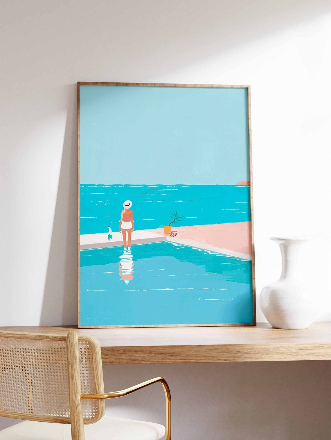 Swimming Pool Wall Art, Swimming Art Print, Swimming Poster, Blue Art ...