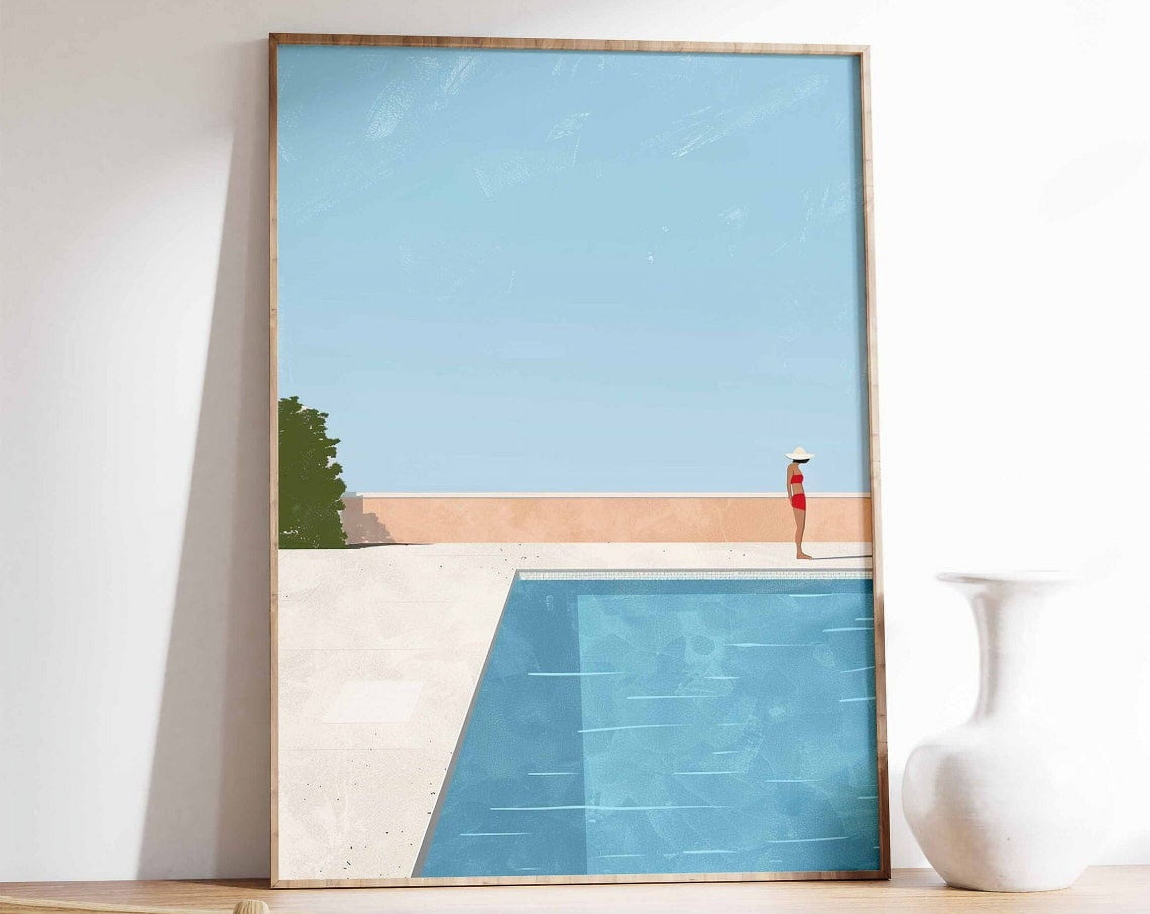 Swimming Pool Wall Art, Swimming Art Print, Swimming Poster, Blue Art ...