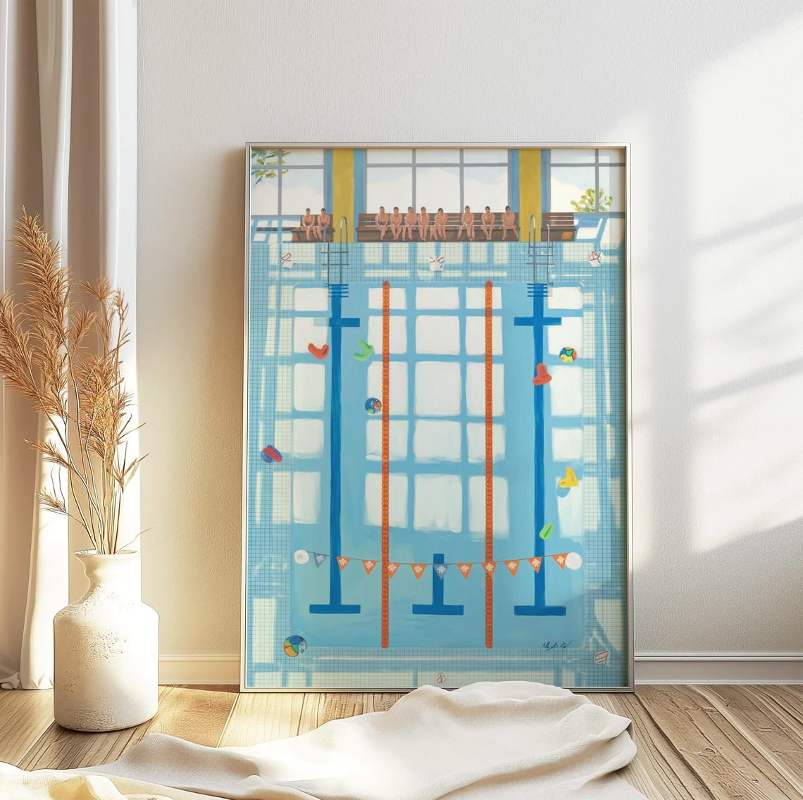 Swimming Pool Wall Art, Swimming Art Print, Swimming Poster, Blue Art ...