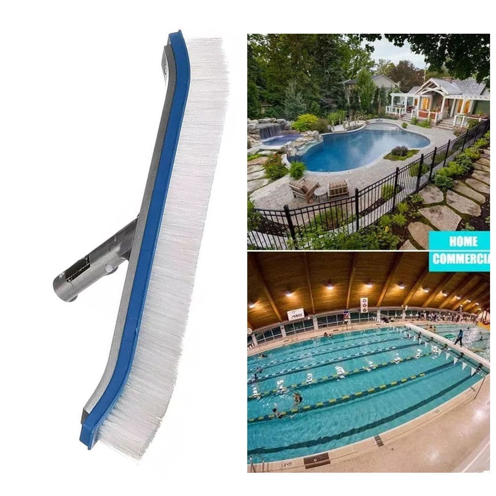 Swimming Pool Wall & Tile Brush,18\" Heavy Duty Aluminum Back Cleaning ...