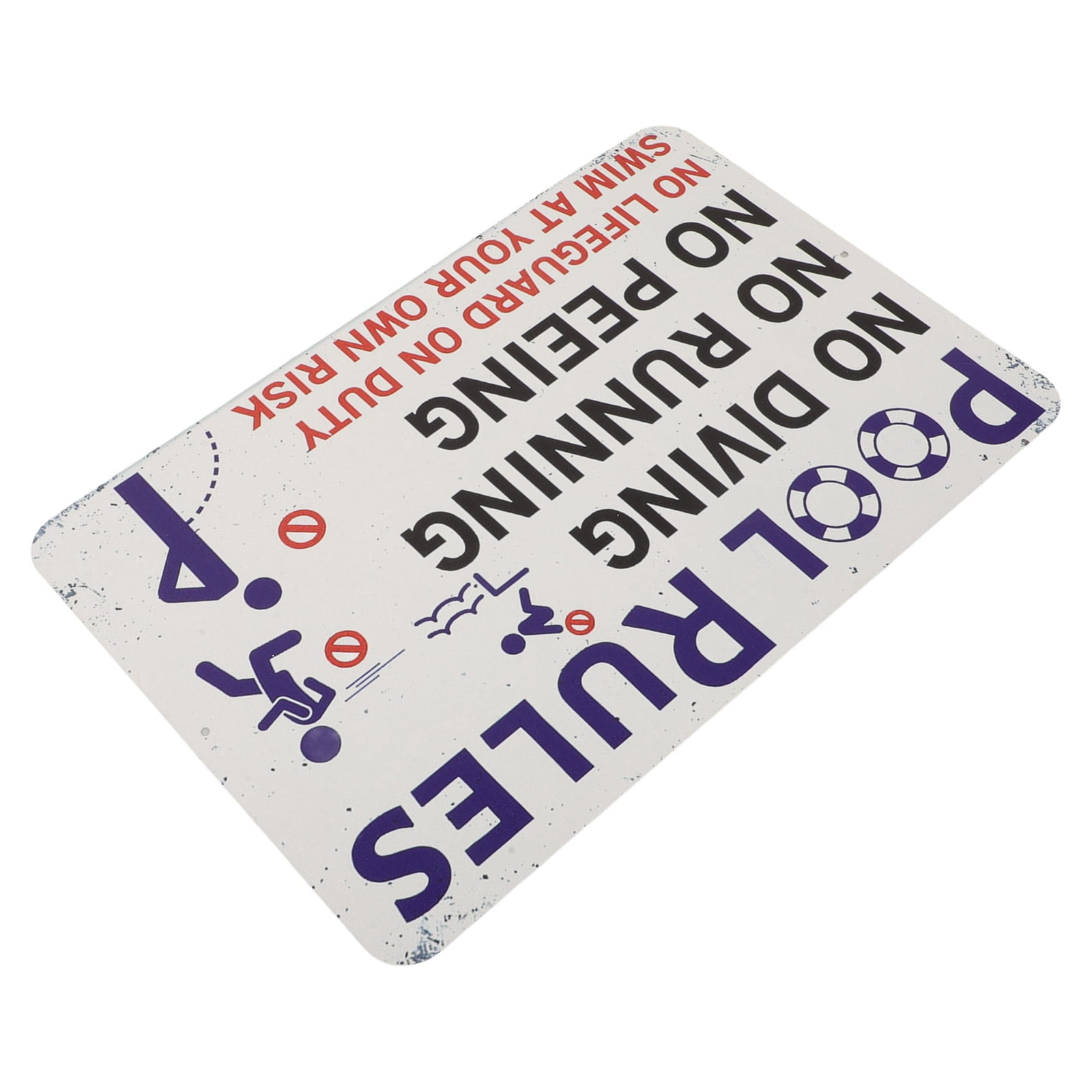 Swimming Pool Warning Sign Pool Rules Decorative Notice Board Pool ...