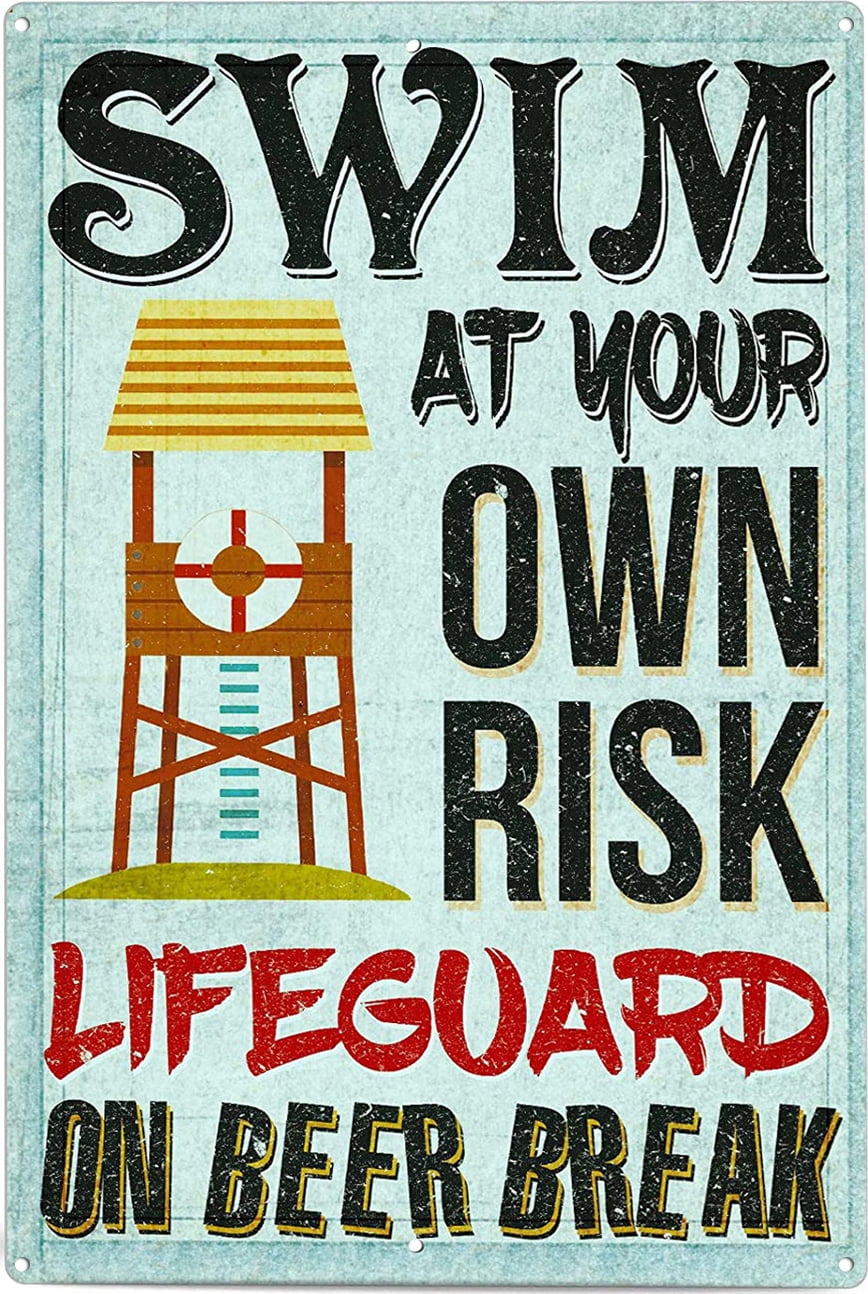 Swimming Pool Warning Signs, Swimming Slogans, Billboard Signs, Metal ...