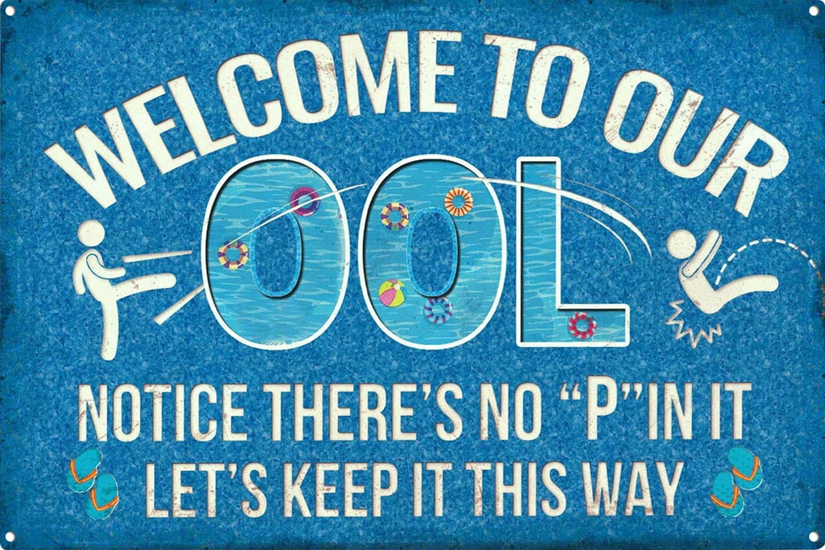Swimming Pool Warning Signs, Swimming Slogans, Billboard Signs, Metal ...